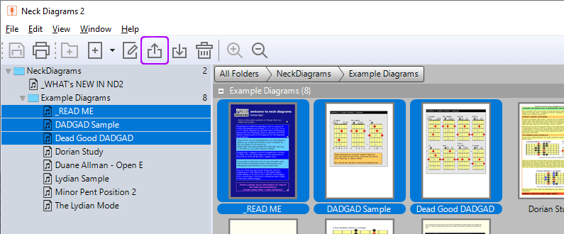Exporting – Neck Diagrams Support